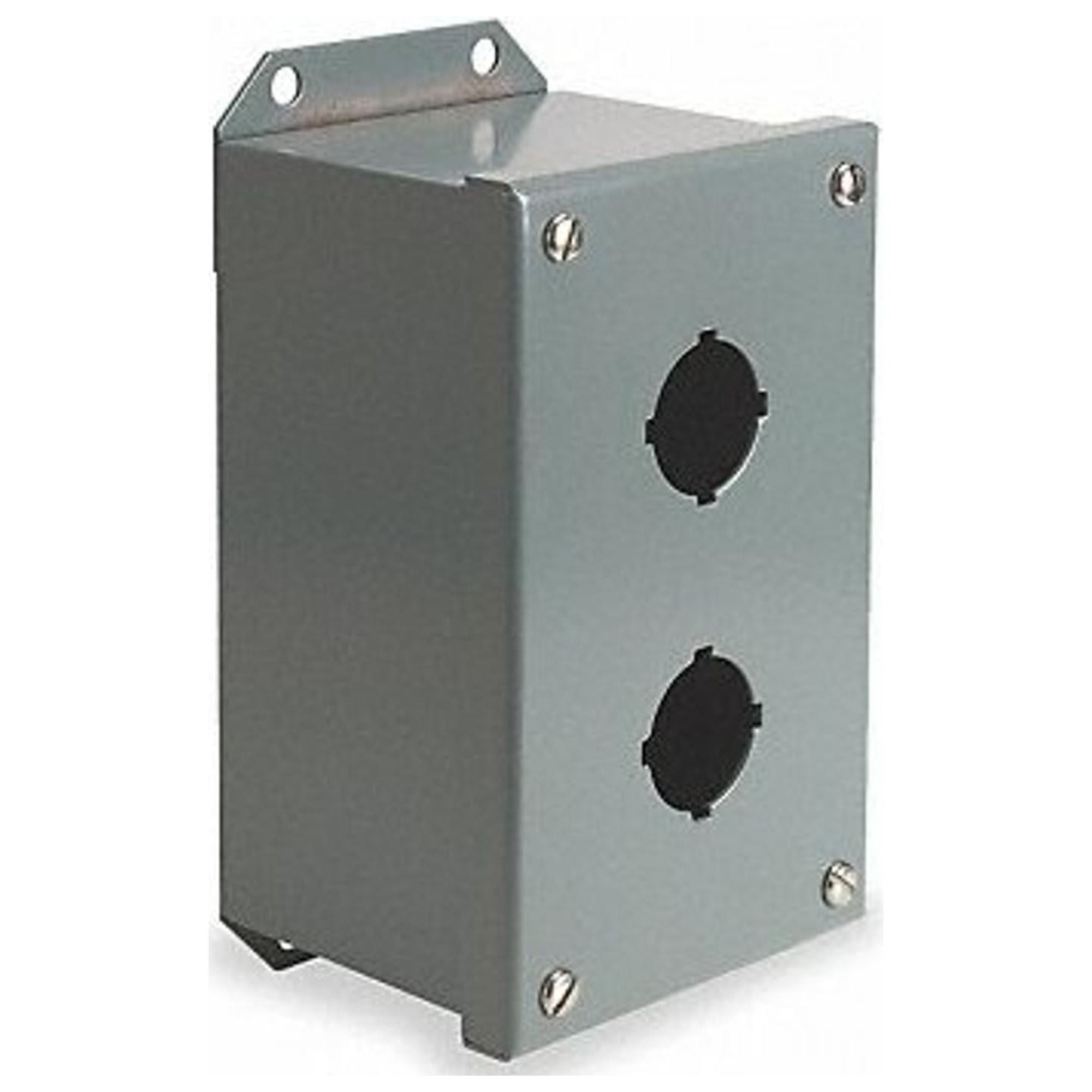 Schneider Electric Pushbutton Enclosure,30mm,2 Holes,Metal 9001KYAF2 ...