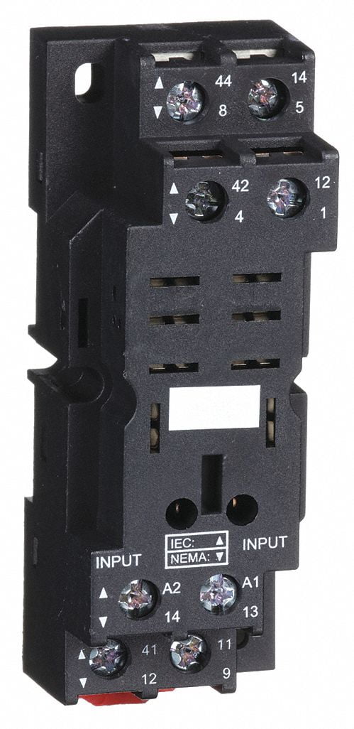 Schneider Electric Relay Socket,Standard,Square,8 Pin,16A RPZF2 ...