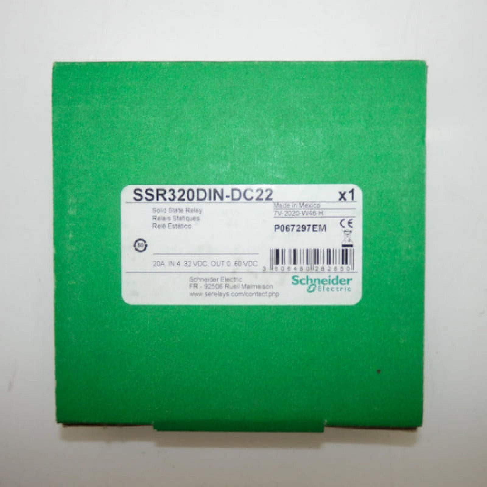 Schneider Electric SPST-NO Solid State Relay SSR320DIN-DC22 - Walmart.com
