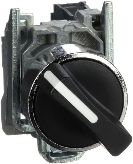 Schneider Electric Selector Switch - Black Color, Metal Material, 22mm - 2 Positions, Stay Put ...