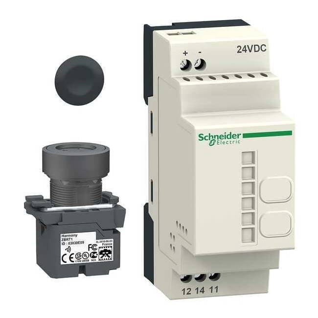 Schneider Electric Wireless Push Button Kit, Black, 22mm XB5RFB01 ...