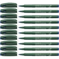 Schneider Topwriter 157 Fiber Tip Pen, 0.8 mm, Green Barrel, Blue Ink ...