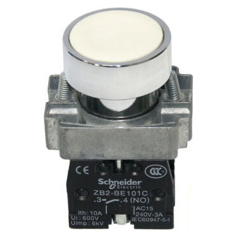 Schneider XB2BA11C Momentary White Push Button Switch - Walmart.com