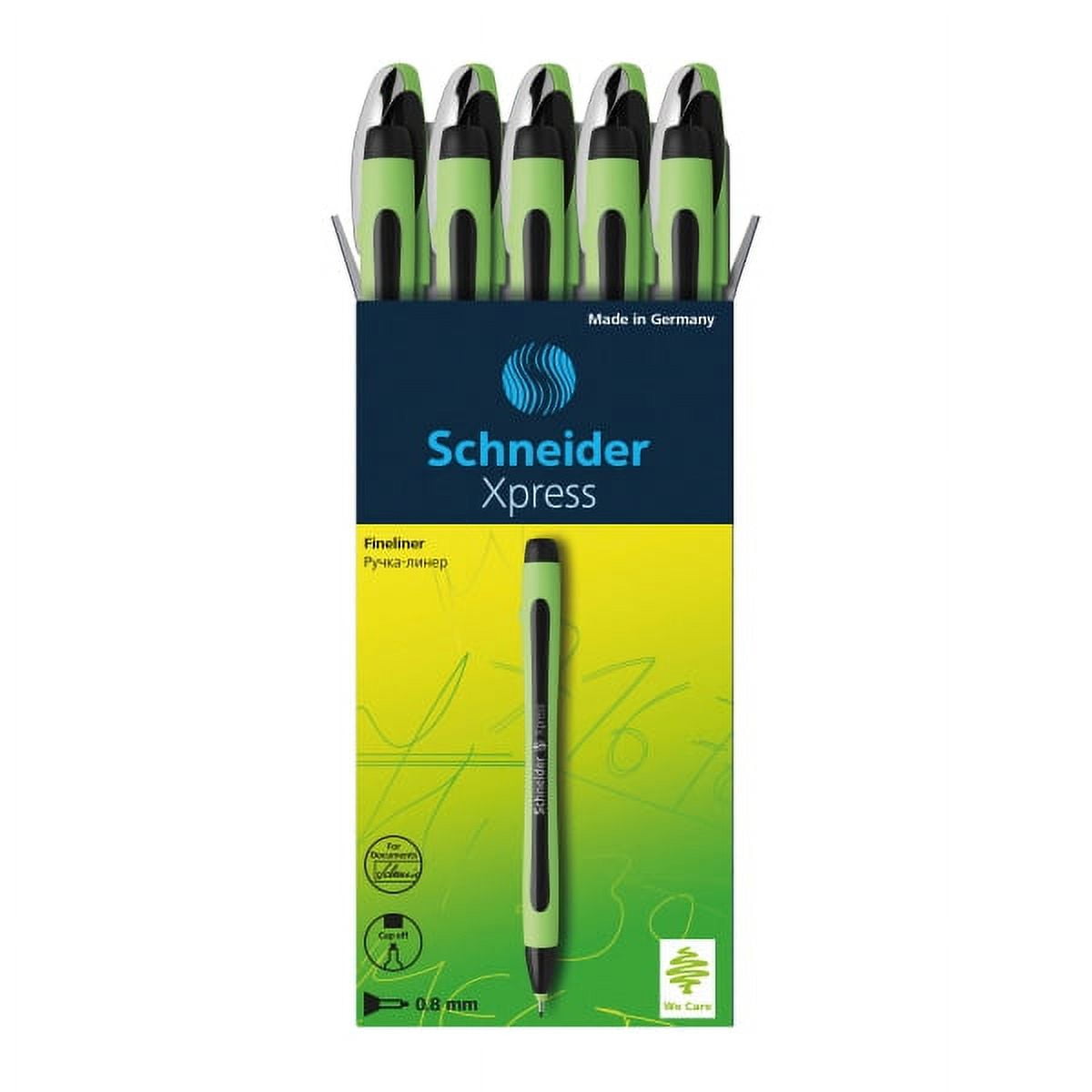 Schneider Xpress Fineliner 0.8mm Porous Point Pen, Black, Box of 10 ...