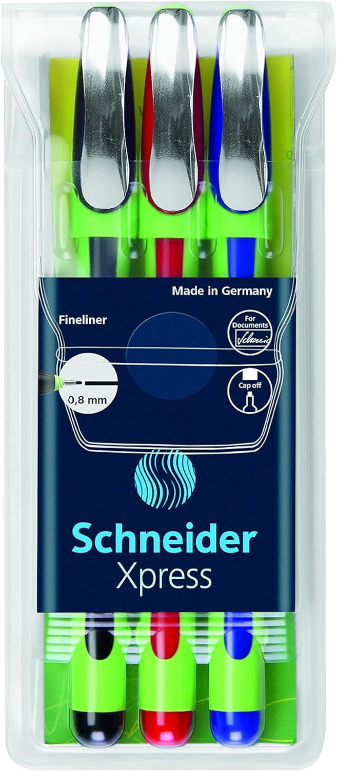 Schneider Xpress Fineliner Porous Point Pen, Stick, Medium 0.8 Mm ...