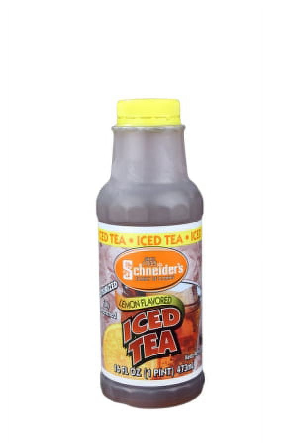 Schneider's, Lemon Flavored Iced Tea, Naturally Caffeinated, 1 Pint ...