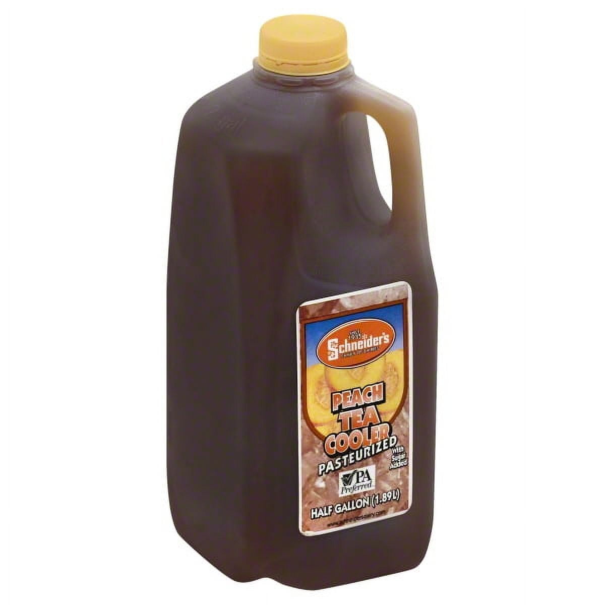 Schneider's Peach Tea Cooler, Half Gallon, Naturally Caffeinated ...