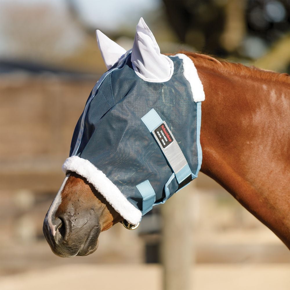 Schneiders Dura-Mesh II Fly Horse Mask with Ears | 1000D Mesh | Navy ...
