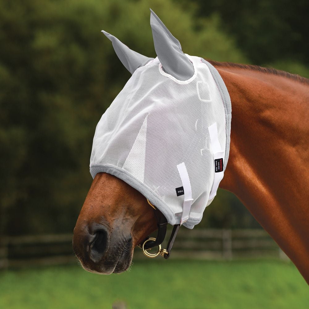 Schneiders Dura-Mesh Original Fly Horse Mask With Ears | Gray | Cob ...