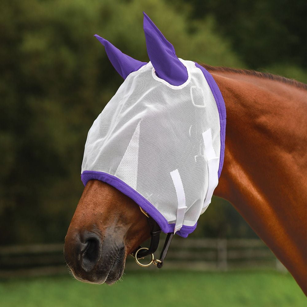 Schneiders Dura-Mesh Original Fly Horse Mask With Ears | Purple | Small ...