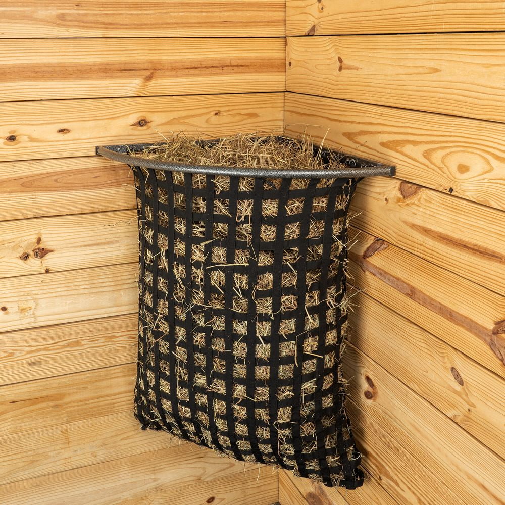 Schneiders Easy-Up Pro Corner Hay Feeder Frame with 1.5" Webbed Net for ...