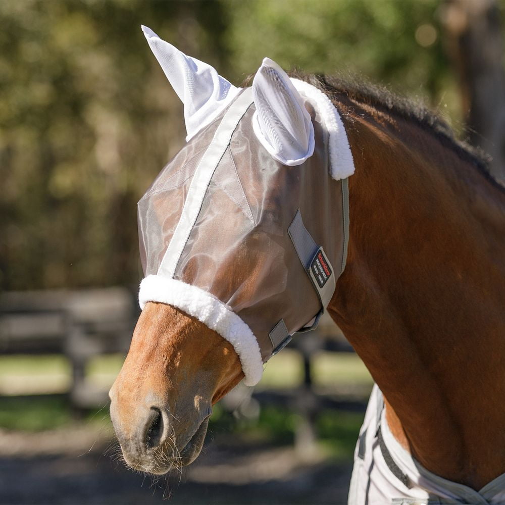 Schneiders Mosquito Mesh II Fly Masks Horse Without Nose Cover | Gray | Cob - Walmart.com