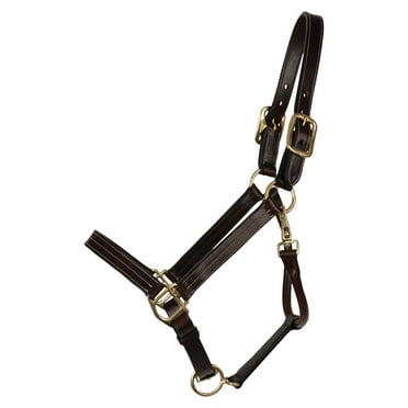 Rambo Micklem Leather Halter Standard Black - Walmart.com