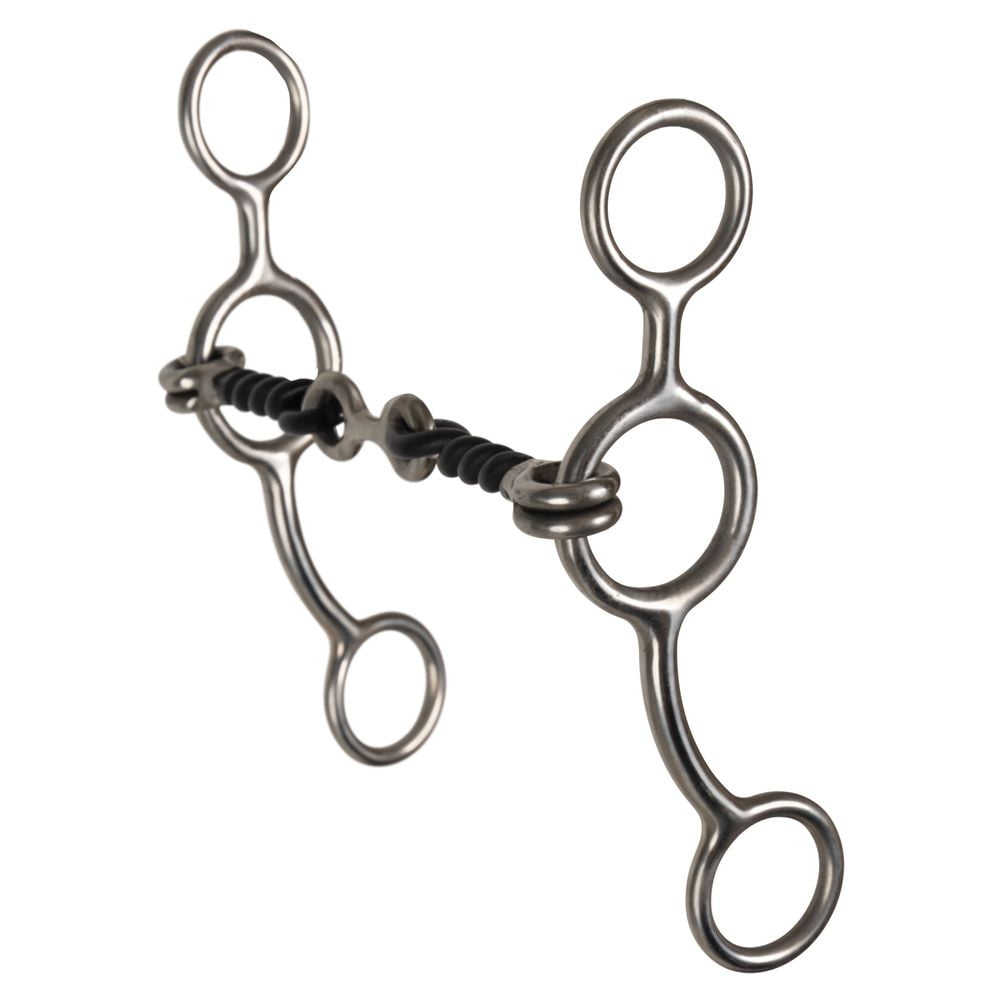 Schneiders Twisted Wire Dog Bone Stainless Steel Snaffle Horse Bit | Double-Jointed - Walmart.com