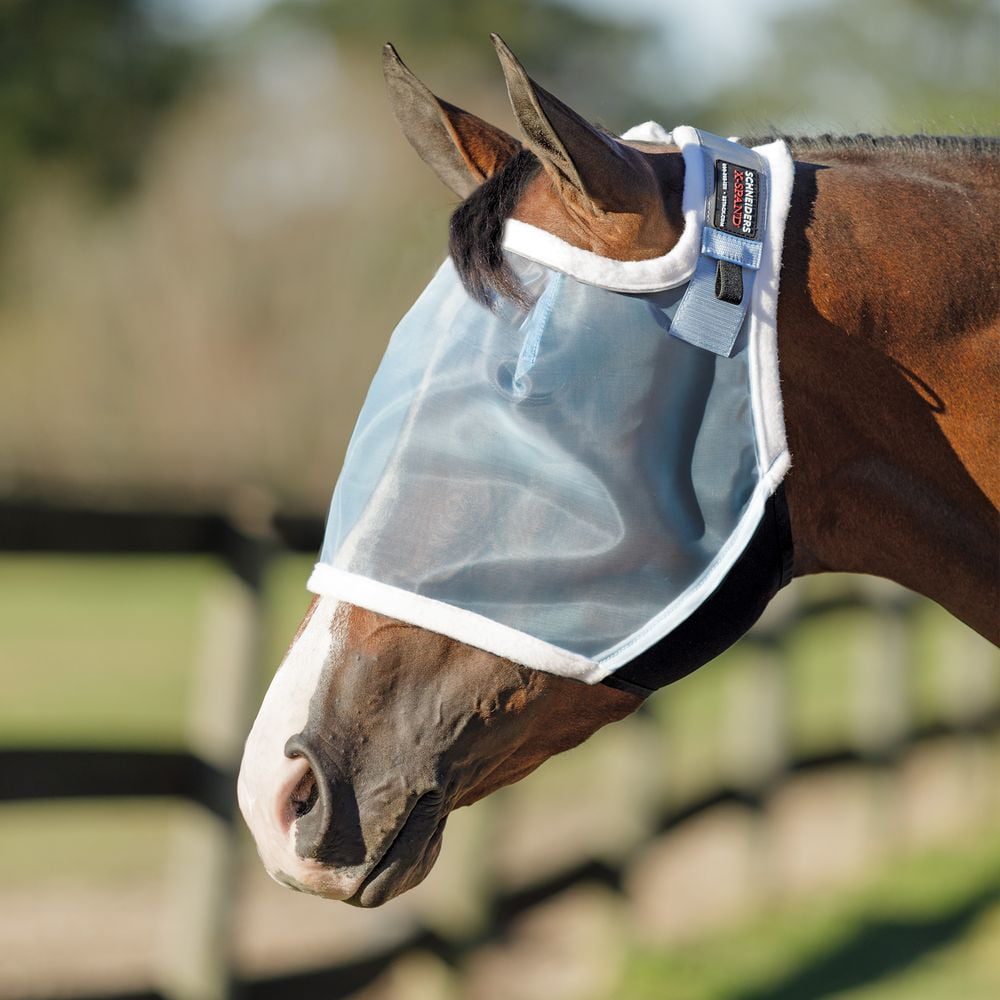 Schneiders X-Spand Mosquito Mesh II Fly Horse Mask Without Ear | Blue ...