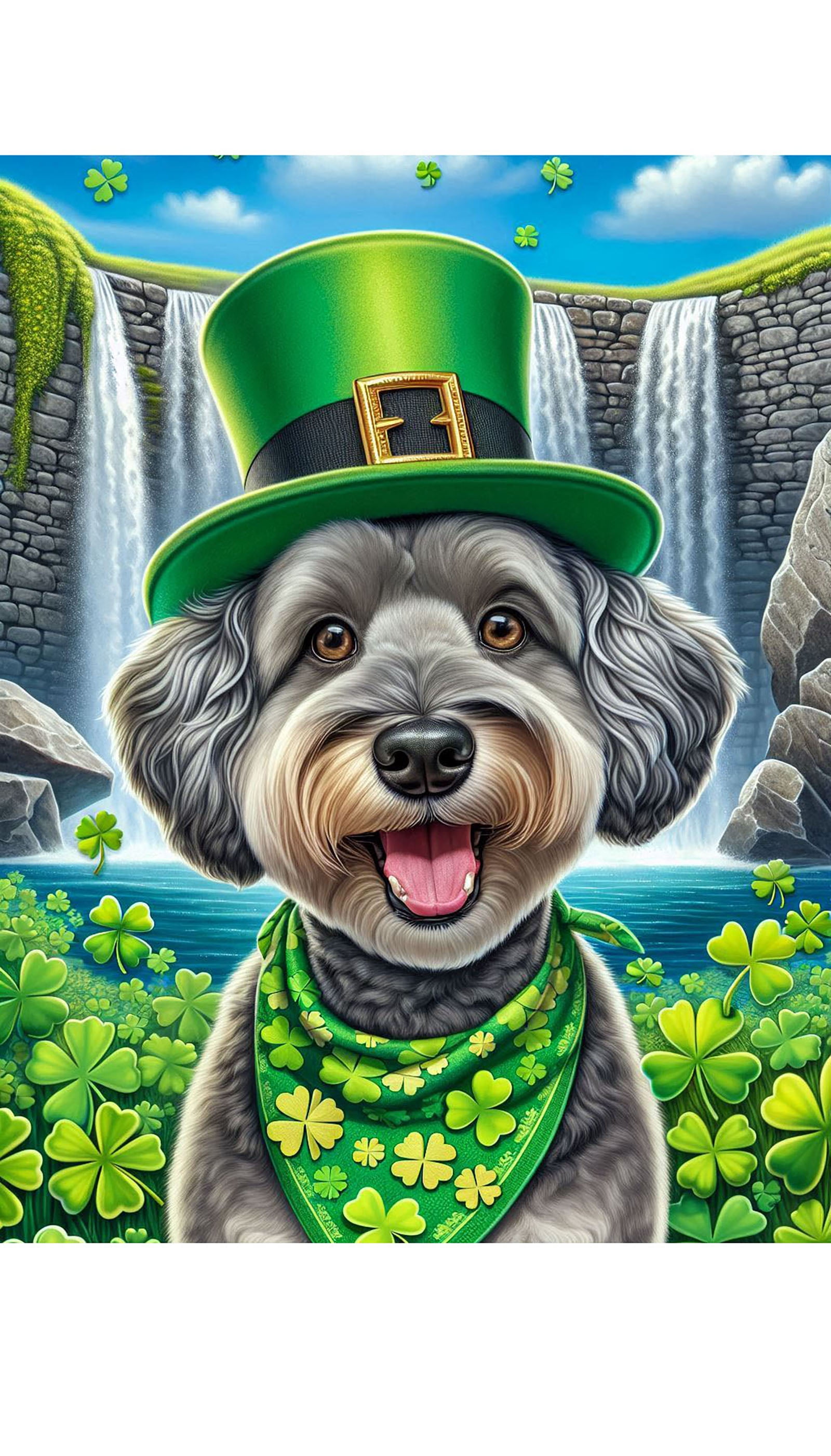 Schnoodle Grey - Best of Breed DCR Saint Patricks Day House Flag 28" x ...
