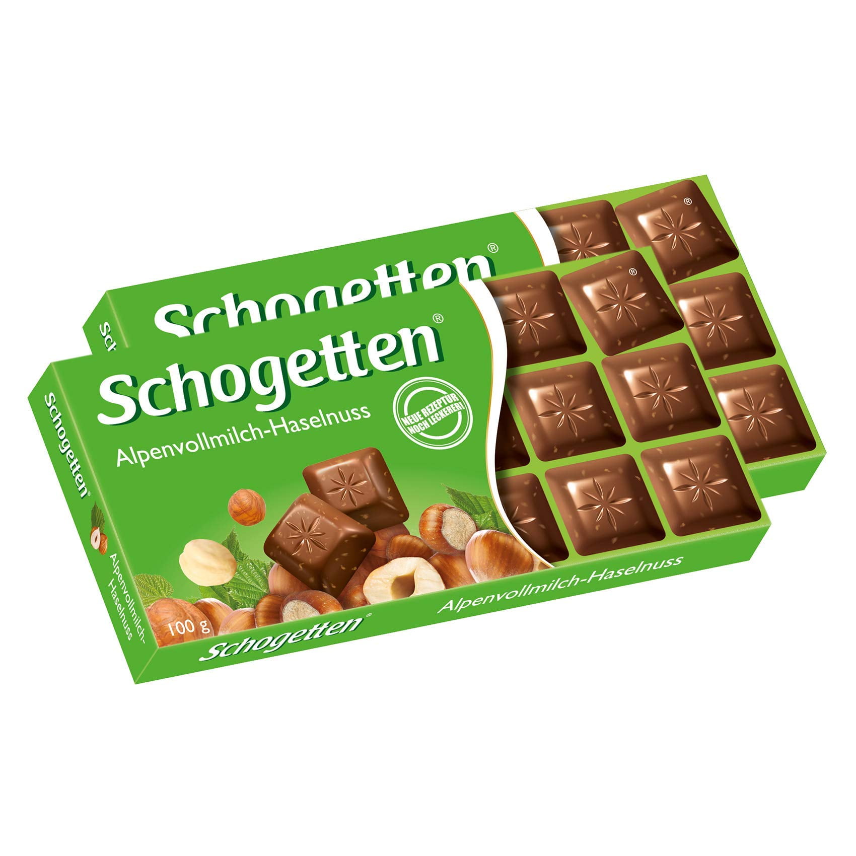 Schogetten Alpine Milk Chocolate BCF26 with Hazelnuts Bar Candy ...