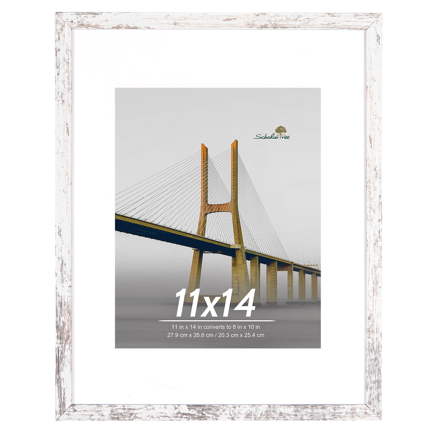 Scholartree 11x14 Matted to 8x10 Linear Gallery Wall Picture Frame ...