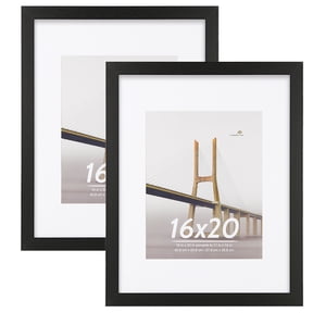 ArtToFrames 18" x 32" Gray Oak Picture Frame, 18x32 inch Brown MDF ...