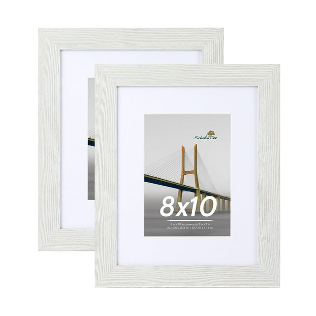 Scholartree 2 PACK 8x10 Wood Picture Frames, Front Loading Basic ...