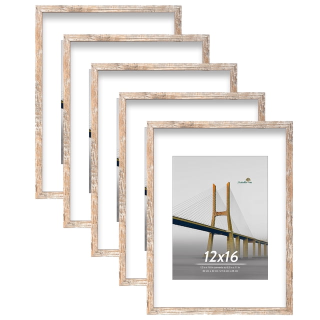 Scholartree 5 PACK 12x16 Gallery Wall Picture Frame Set, 12x16 Wall ...