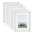 Scholartree 5 PACK 8x10 Wood Picture Frames, 8x10 Matted to 5x7 ...