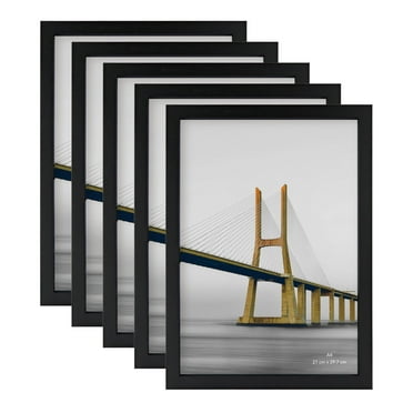 Scholartree 5-in-1 Wood Picture Frames Set - Front Loading Basic ...