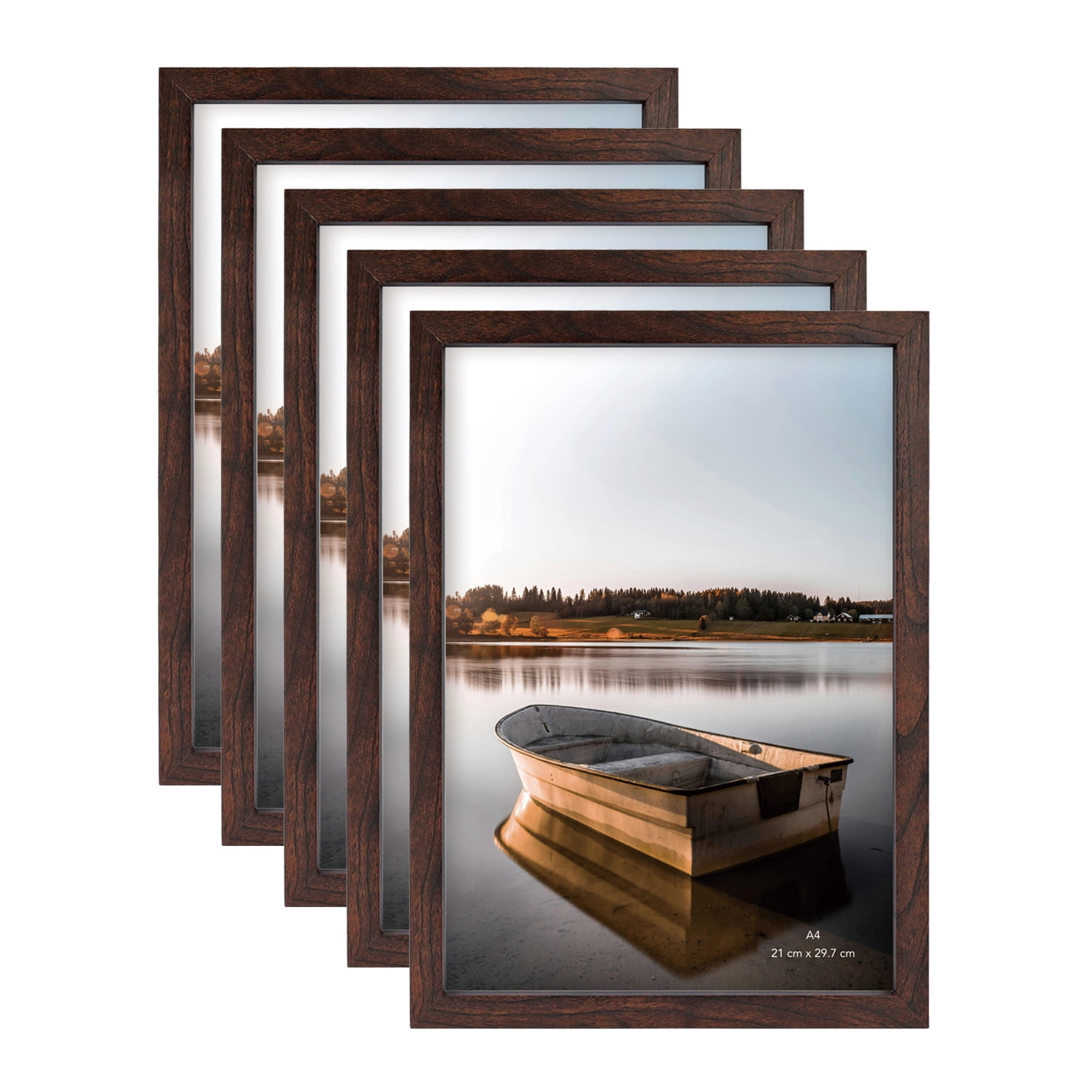Scholartree 5-in-1 Wood Picture Frames Set, Front Loading Basic ...