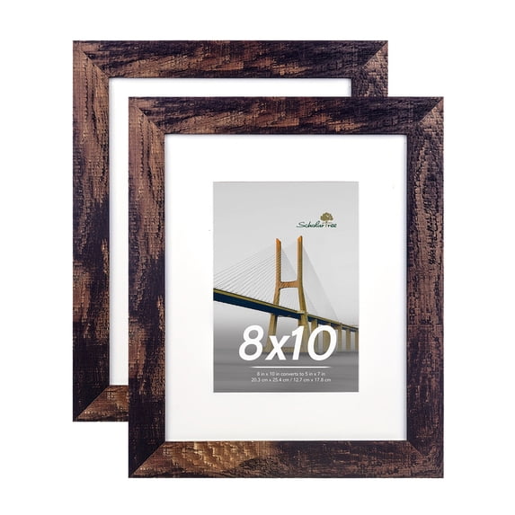 Scholartree 8 x 10 Wood Picture Frames Set of 2- Front Loading Basic ...