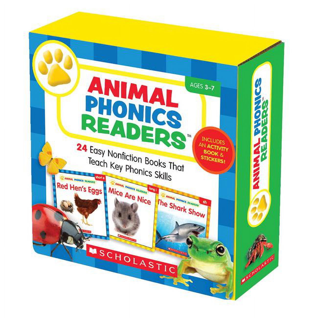 Scholastic 1538257 Animal Phonics Readers Book, Grades PreK to 2 - Set ...
