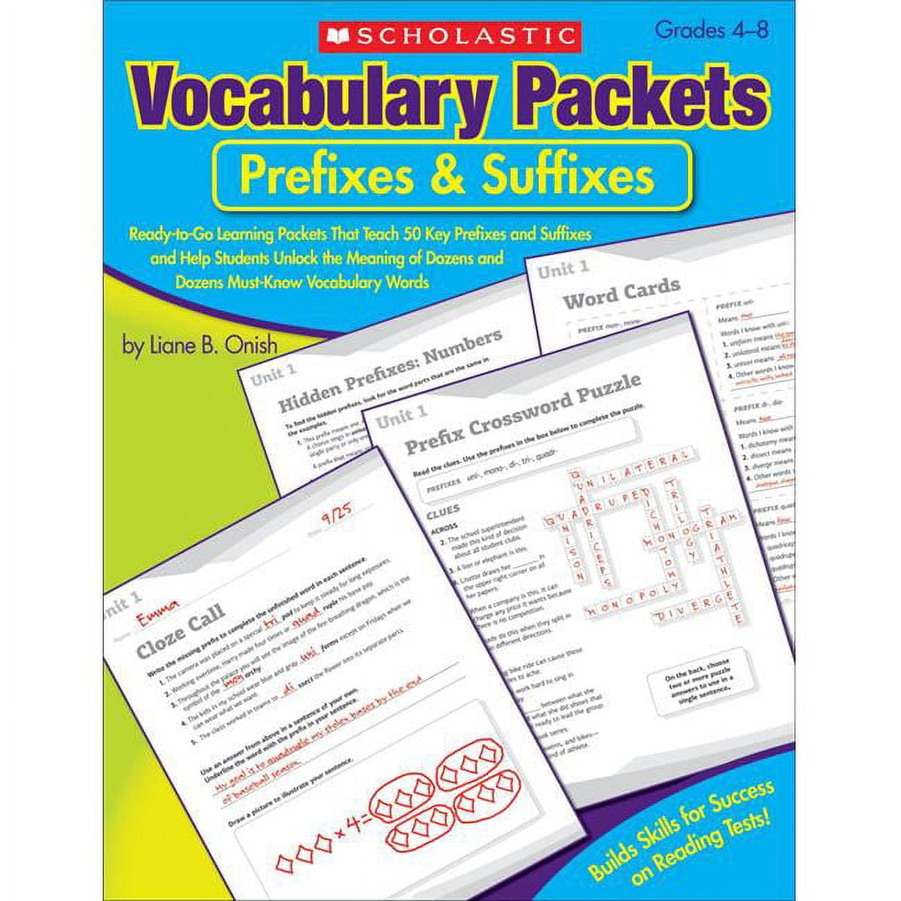Scholastic 1568386 Vocabulary Packets, Prefixes & Suffixes Book ...