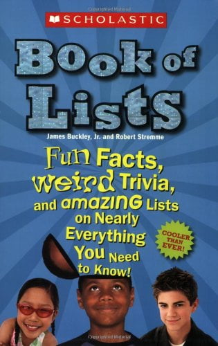Pre-Owned Scholastic Book of Lists: Fun Facts, Weird Trivia, and ...
