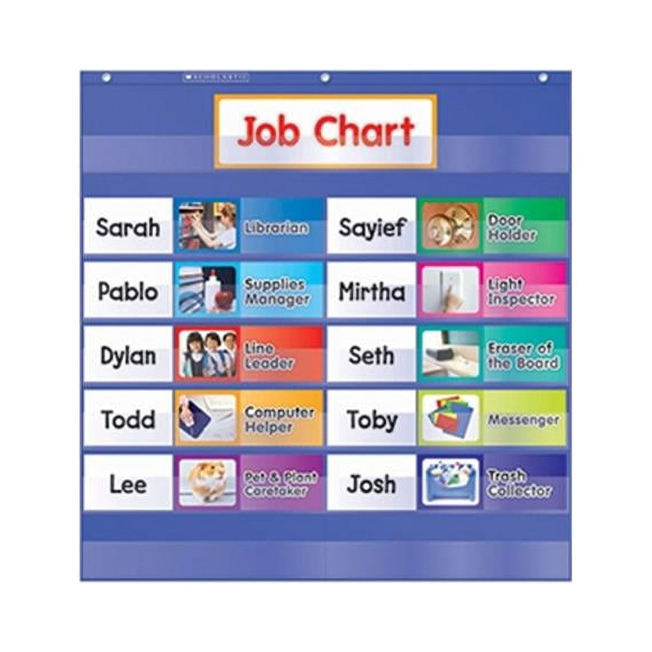 Scholastic Teaching Solutions Class Jobs Pocket Chart with Cards ...
