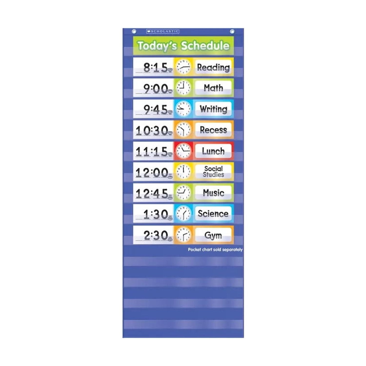 Scholastic Daily Schedule Pocket Chart Add On Cards, 24 Cards - Walmart.com