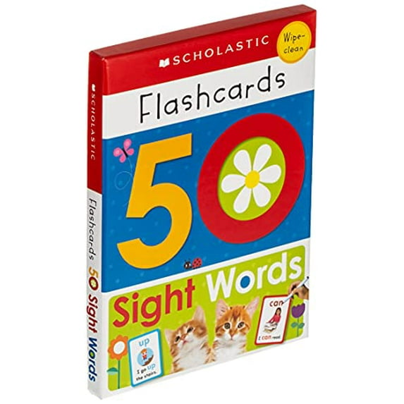 Pre-Owned Scholastic Early Learners: 50 Sight Words Flashcards ...