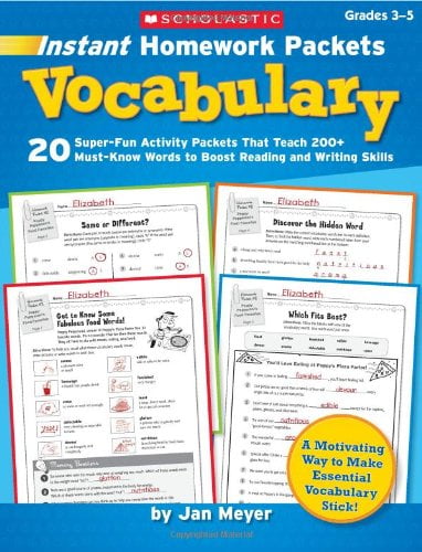 Pre-Owned Instant Homework Packets: Vocabulary Paperback - Walmart.com