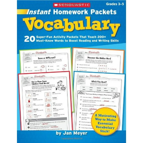 Pre-Owned Instant Homework Packets: Vocabulary Paperback - Walmart.com