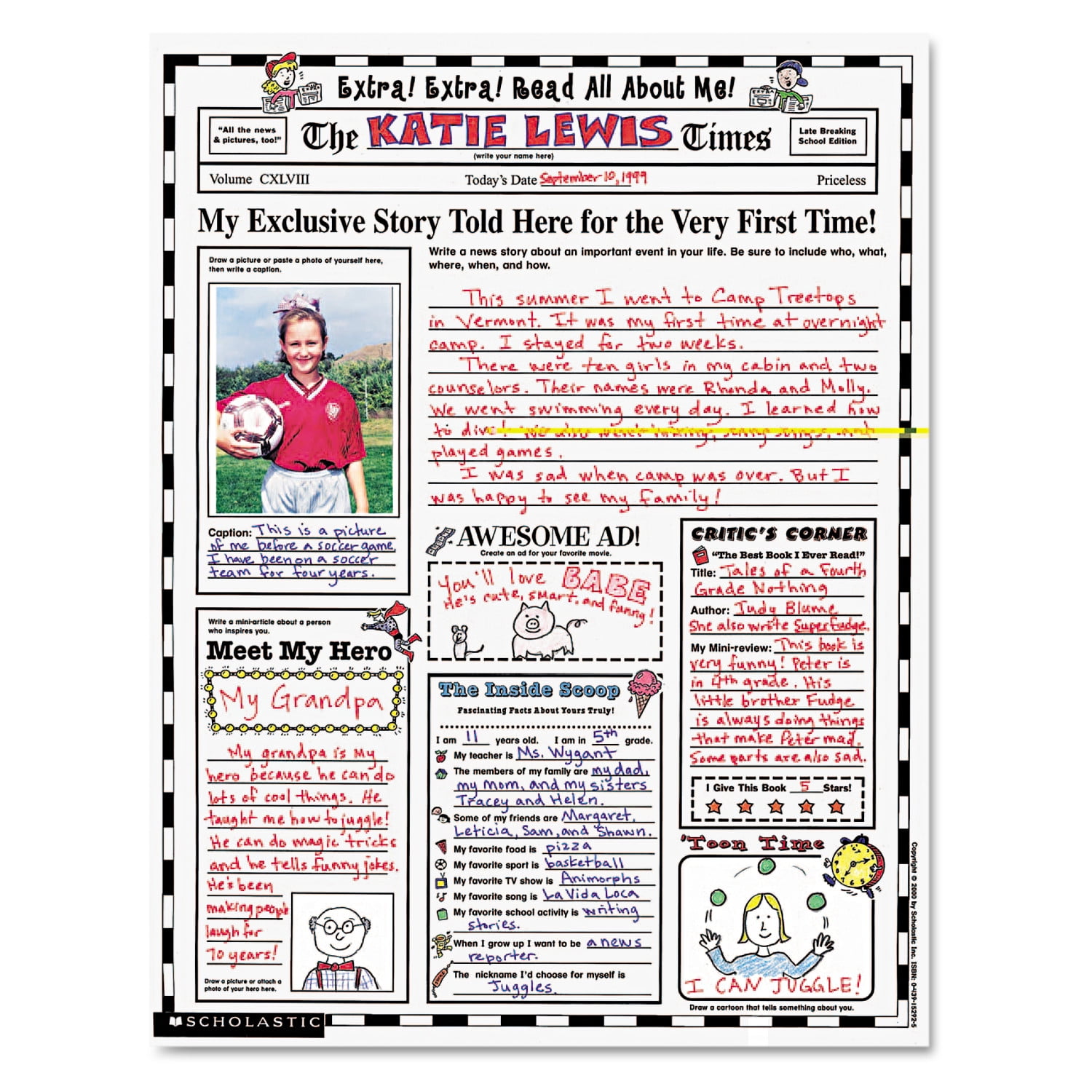 Scholastic Read All About Me Instant Motivational Personal Poster Set ...