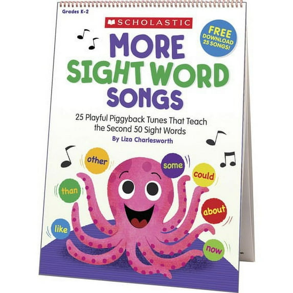 Scholastic K-2 More Sight Words Flip Chart/CD - Theme/Subject: Fun ...