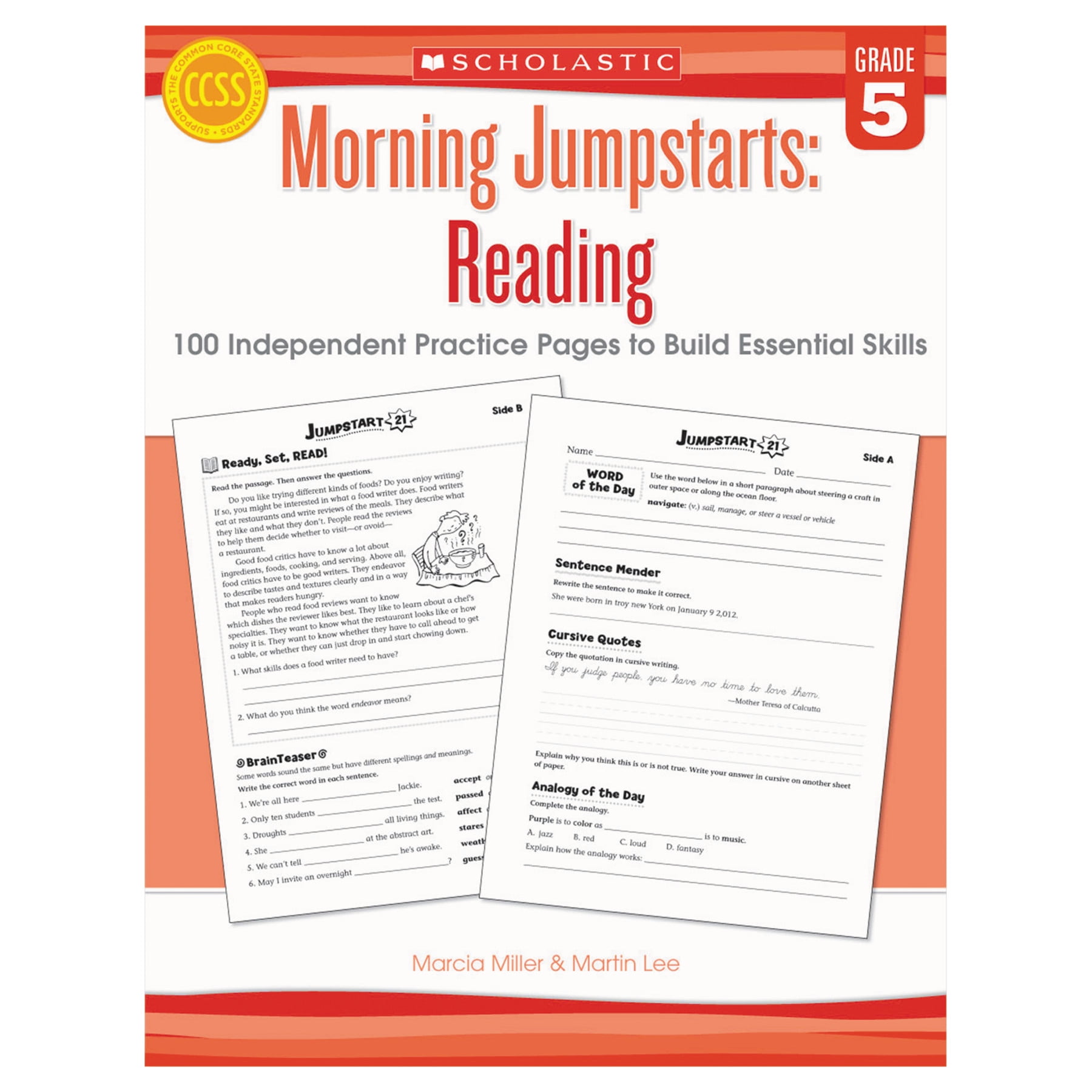 Scholastic Morning Jumpstart Series Book, Reading, Grade 5 - Walmart.com
