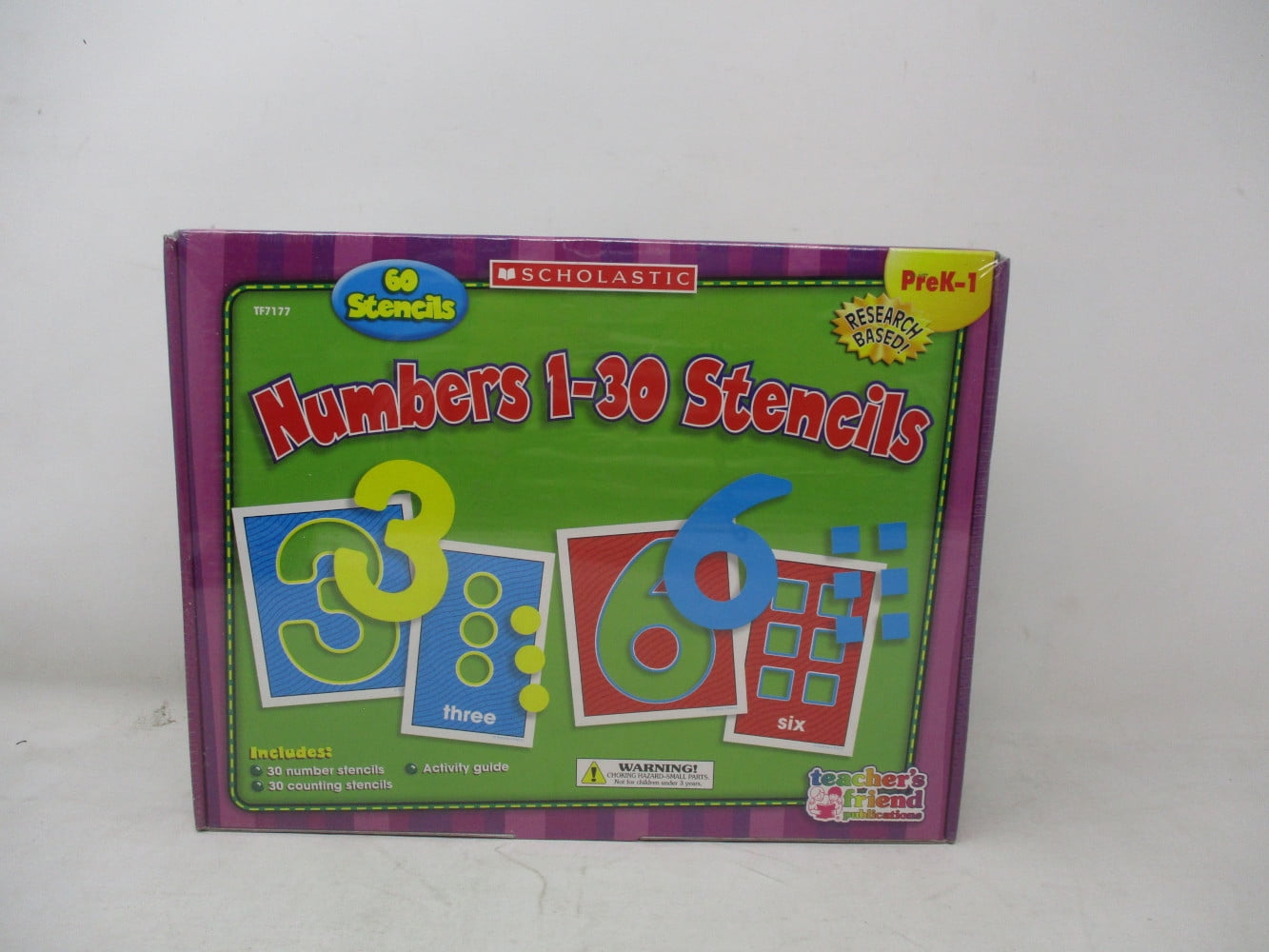 Scholastic Numbers 1-30 Stencils 60 Stencils PreK-1 - Walmart.com