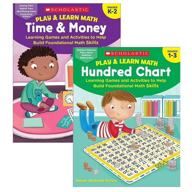 Scholastic Play & Learn Math Reproducible Workbooks Grade 1-3 Set of 2 ...