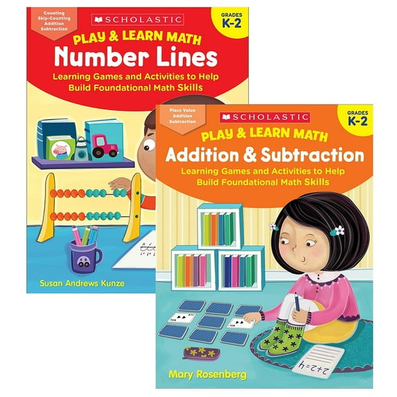 Scholastic Play & Learn Math Reproducible Workbooks Grade 2-4 Set of 2 ...