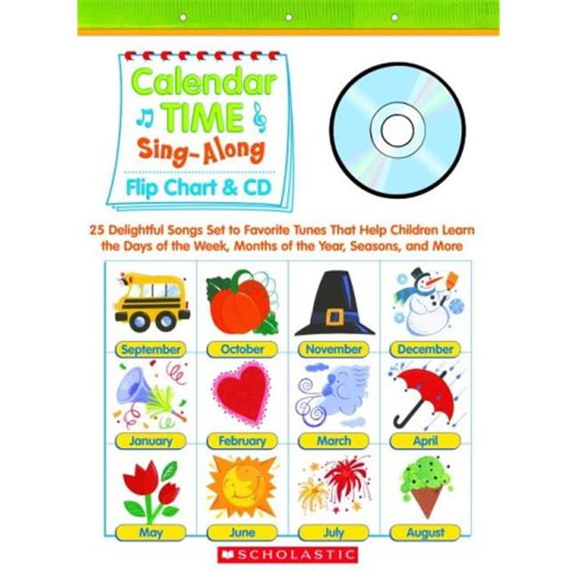 Scholastic Calendar Time Sing-Along Flip Chart & CD - Multi-color ...