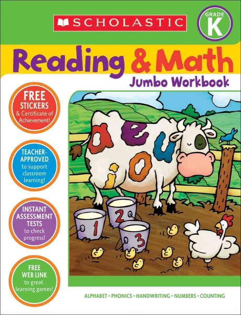 Scholastic Reading & Math Jumbo Workbook Grade K - Walmart.com