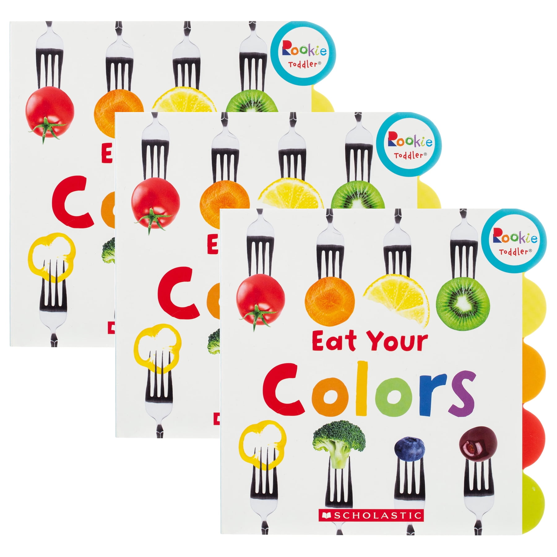 Scholastic Rookie Toddler Board Book, Eat Your Colors, Pack of 3 ...