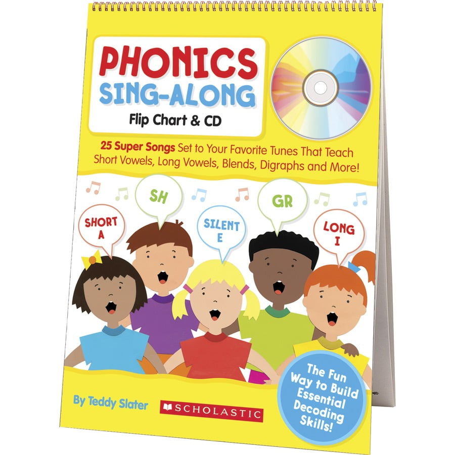 Scholastic, SHS510435, K-2 Phonics Sing-Along Flip Chart, 1 Each, Multi ...