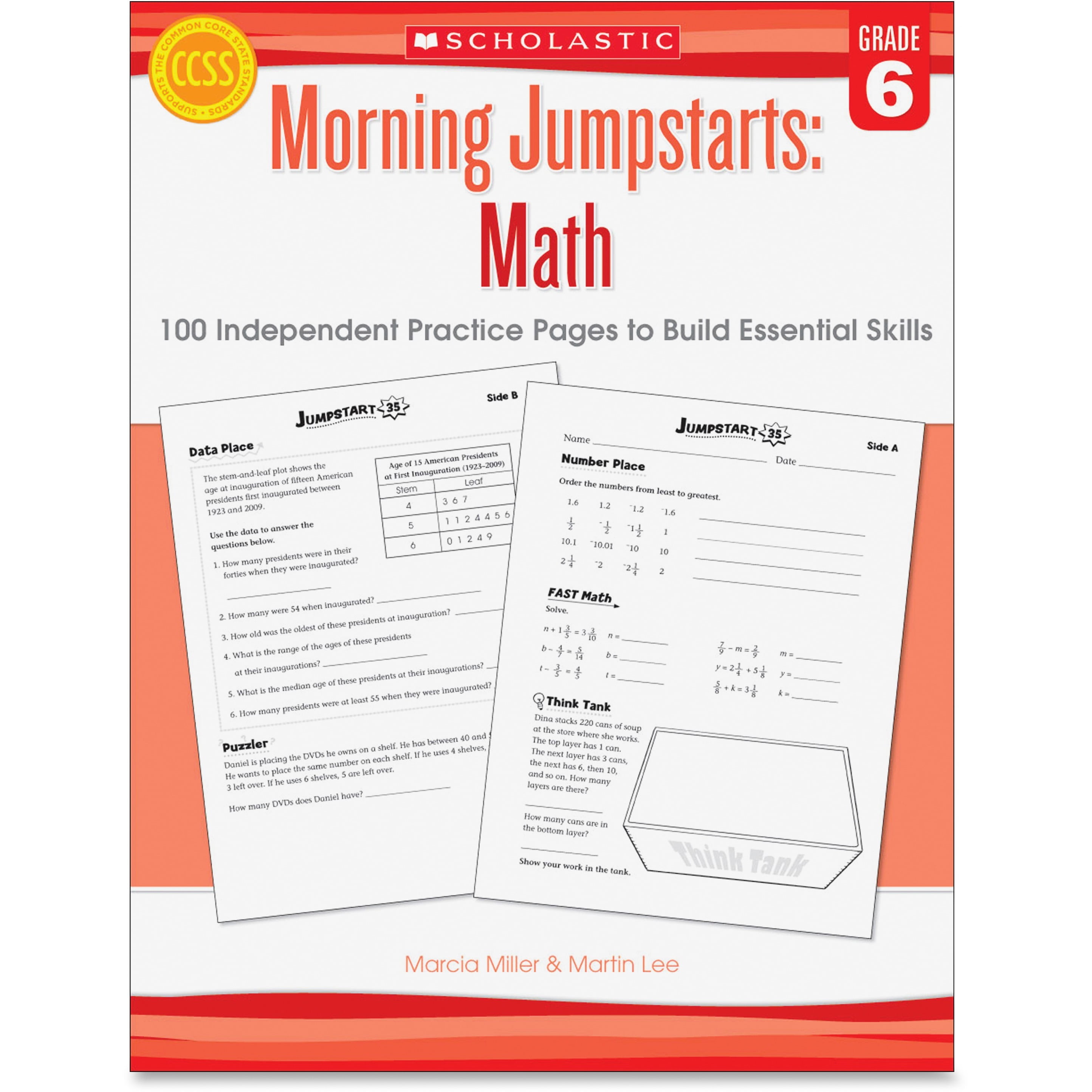 Scholastic, SHS545464196, Res. Grade 6 Morning Jumpstart Math Workbook ...