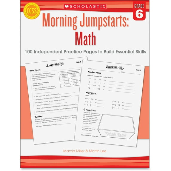 Scholastic, SHS545464196, Res. Grade 6 Morning Jumpstart Math Workbook ...