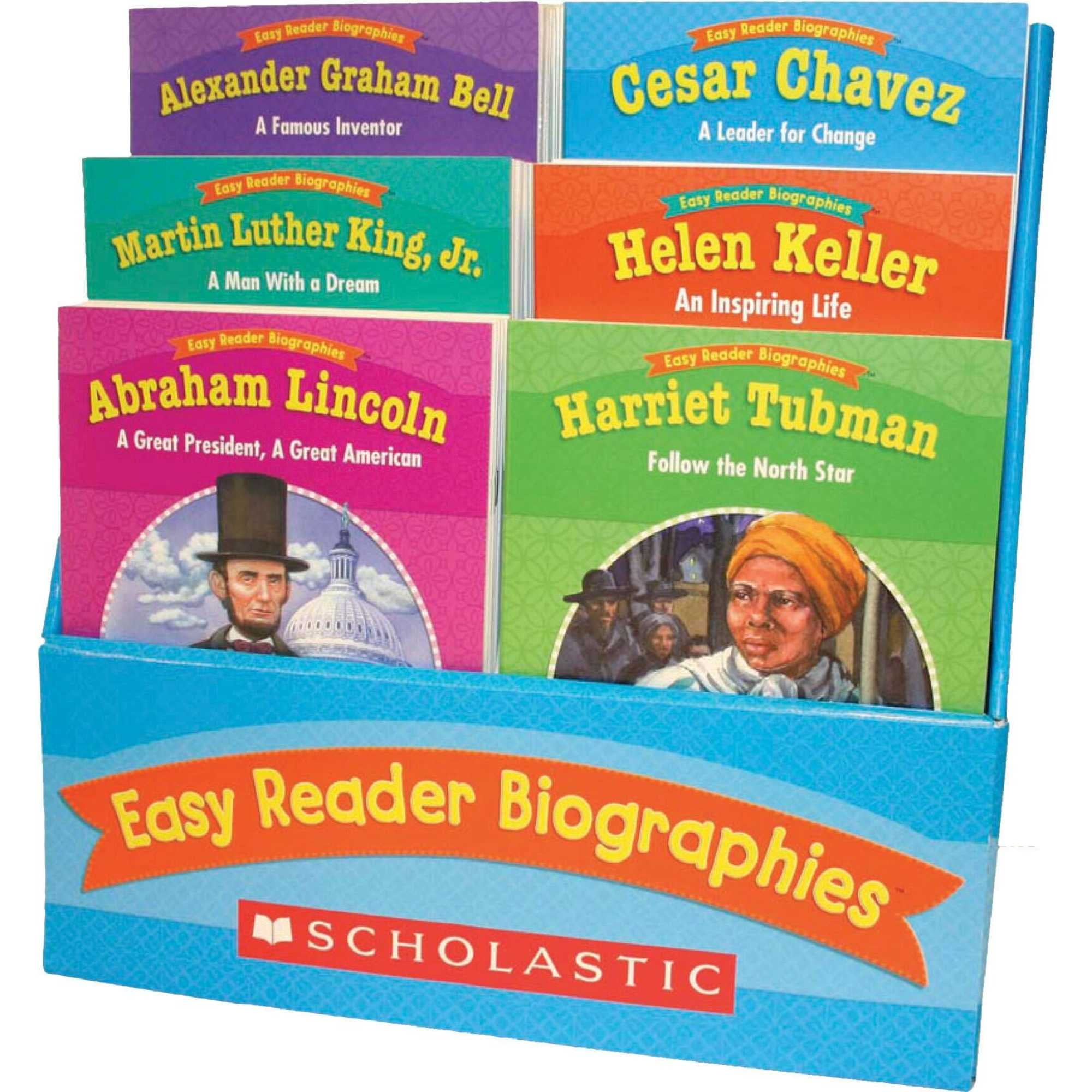 Scholastic, SHS977410, Easy Readers Biographies Tale Box Book Set, 60 ...